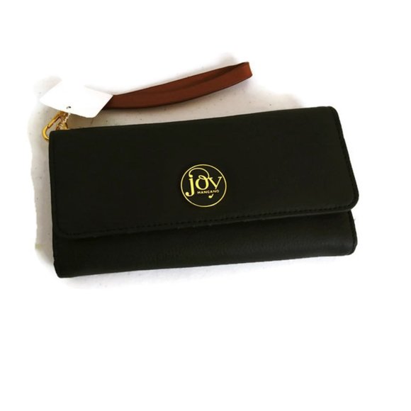 Joy Mangano | Bags | Joy Luxe Genuine Leather Trifold Wallet With Rfid ...